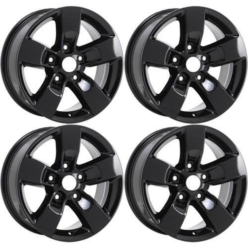 New Set of 4 17x7" Gloss Black Alloy Wheels Rims for 2009-2018 Dodge ...