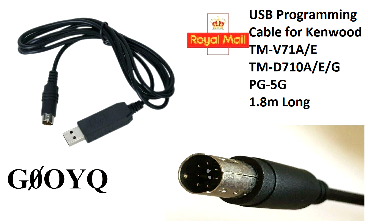 PG-5G USB Programming Cable Kenwood TM-V71 TM-V71A/E TM-D710 TM-D710A/E ...
