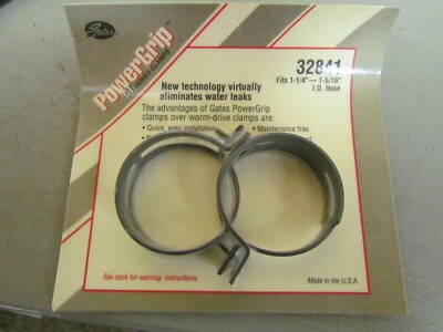 2 NEW Gates 32841 PowerGrip CT Series PG41 Preloaded Hose Clamps 1-1/4 ...