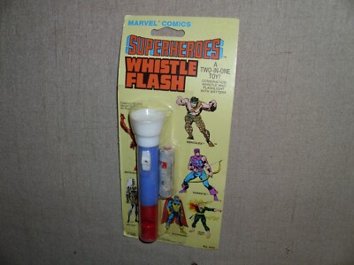 VINTAGE MARVEL SUPER HEROES WHISTLE FLASHLIGHT MARVEL RARE AVENGERS NEW ...