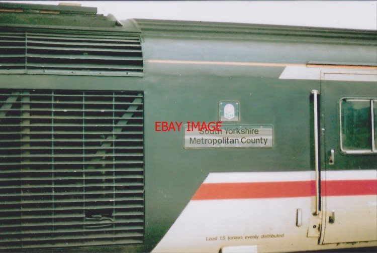 PHOTO NAMEPLATE CLASS 43 LOCO NO 43122 SOUTH YORKSHIRE METROPOLITAN ...