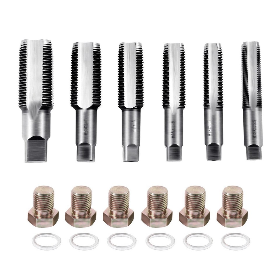 Oil Drain Plug Tap Thread Repair Kit Oil Pan Screws Rethread Tool Set ...