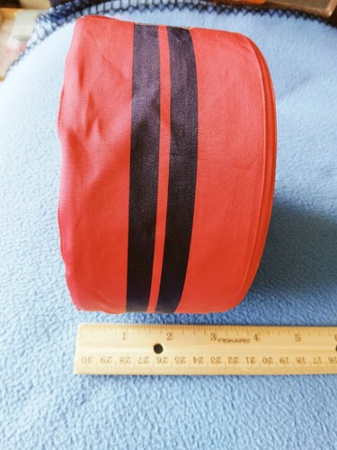 MILITARY - RED WITH BLACK STRIPES STREAMER RIBBON - 2 3/4 INCH | eBay