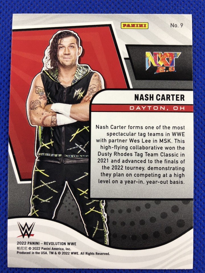 2022 #9 Nash Carter Panini Revolution WWE NXT 2.0 | eBay