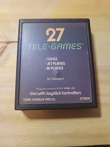 Atari 2600 Game Tank Plus Sears Yellow Text ATARI 2600 Video Game ...