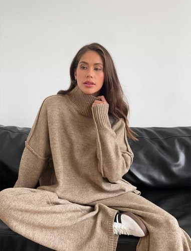 Ensemble Complet Tuta Haut Pantalon Pull Beige Over 27065 | eBay