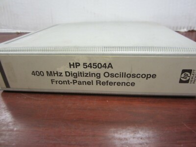 HP 54500 Oscilloscopes Getting Started Guide + 54504A Front Panel ...