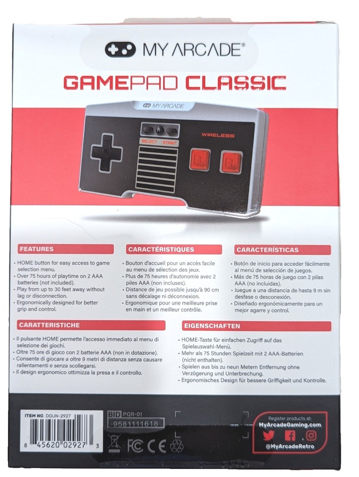 NEW Wireless Controller for Nintendo Wii Wii U Looks like NES Classic ...