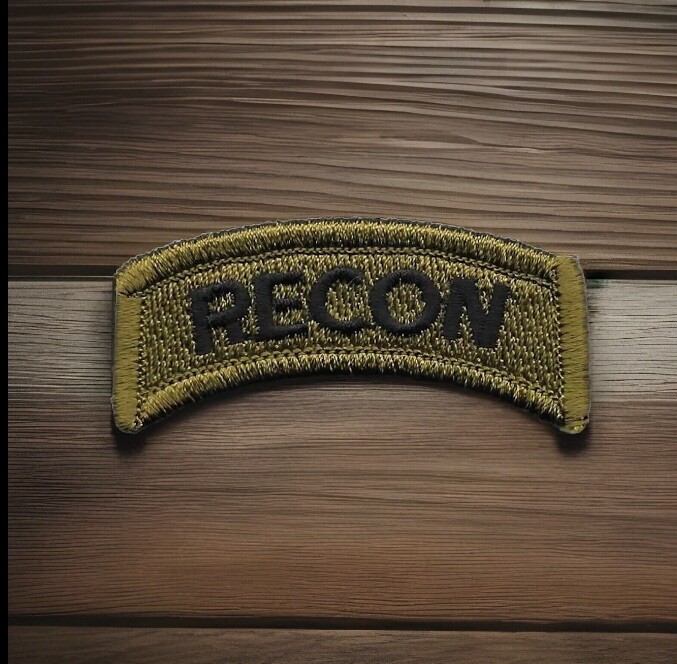 Olive Green Recon Tab Patch 1" x 2 1/4" Fits For VELCRO® BRAND Loop ...