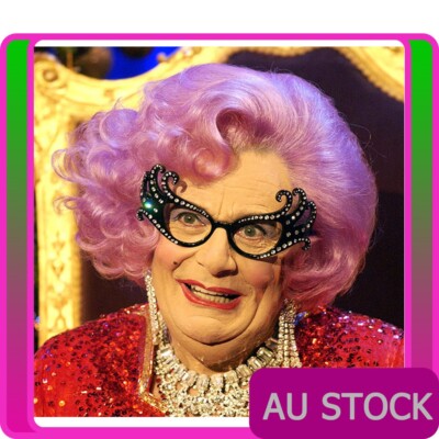 Dame Edna Everage Aussie Fancy Costume Party Wig + Glasses Drag Queen ...