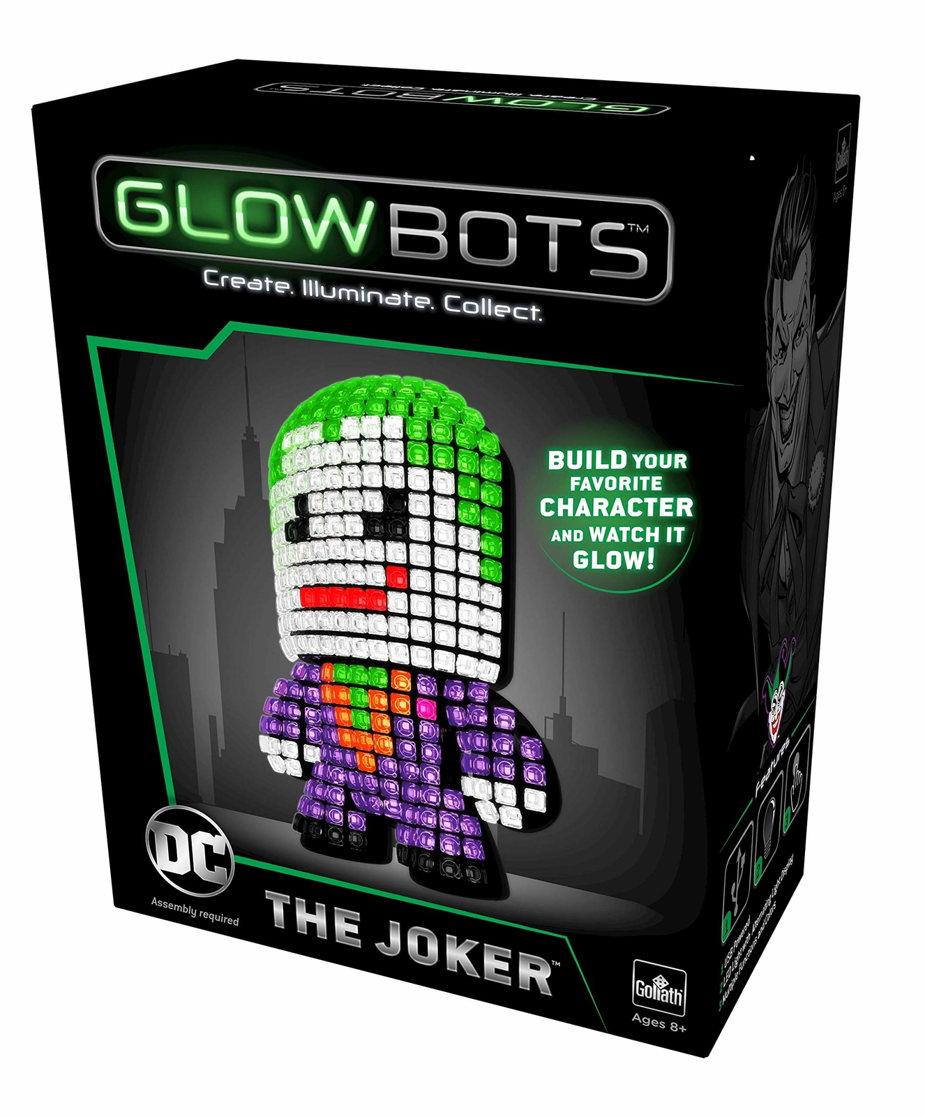 Glowbots DC Comics Joker by Goliath Illuminated Color Changing LED New ...