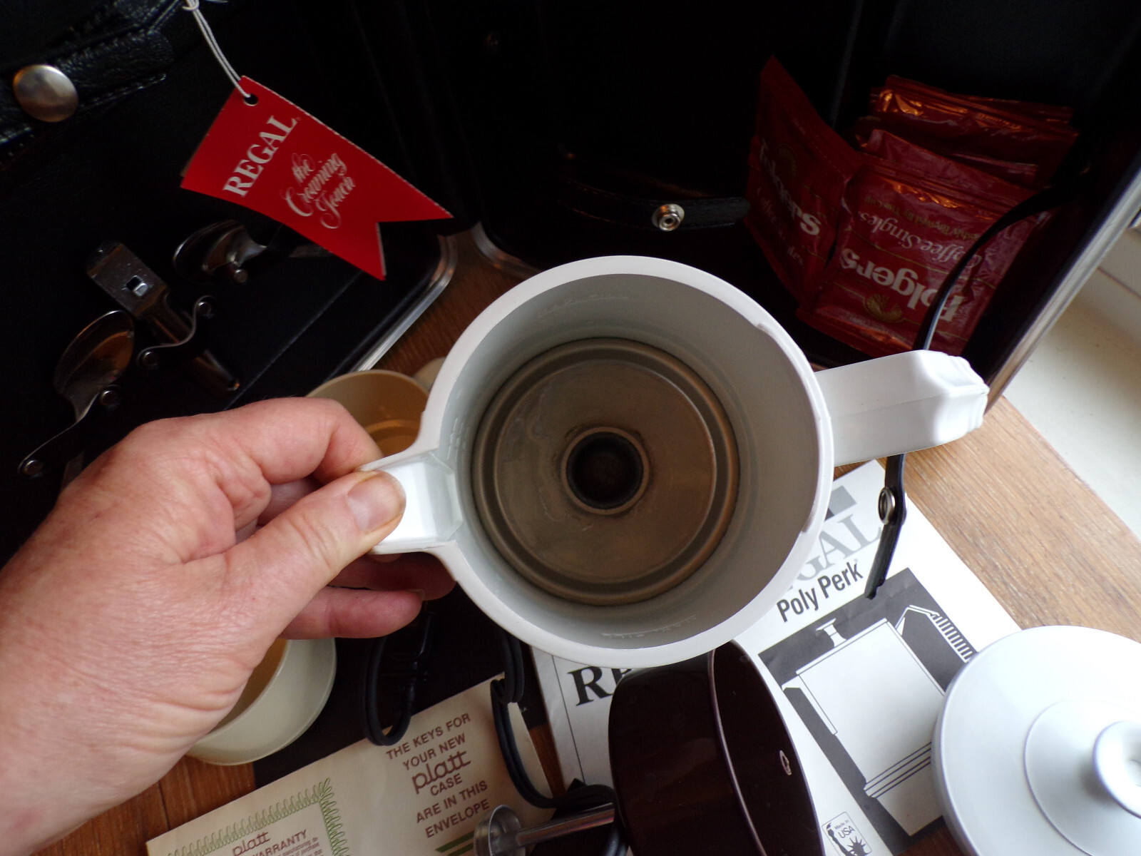 Vtg Regal Platt Poly Perk Coffee Maker Pot 2-4 Travel Case~Floral Retro ...