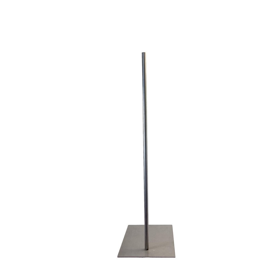 Raw Steel Metal Mannequin Stand, 16"x12", Rectangular Base With long 7/ ...