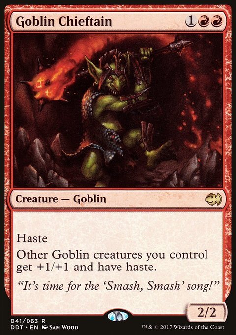 MTG Magic the Gathering Goblin Chieftain (41/66) DD Merfolk vs. Goblins ...