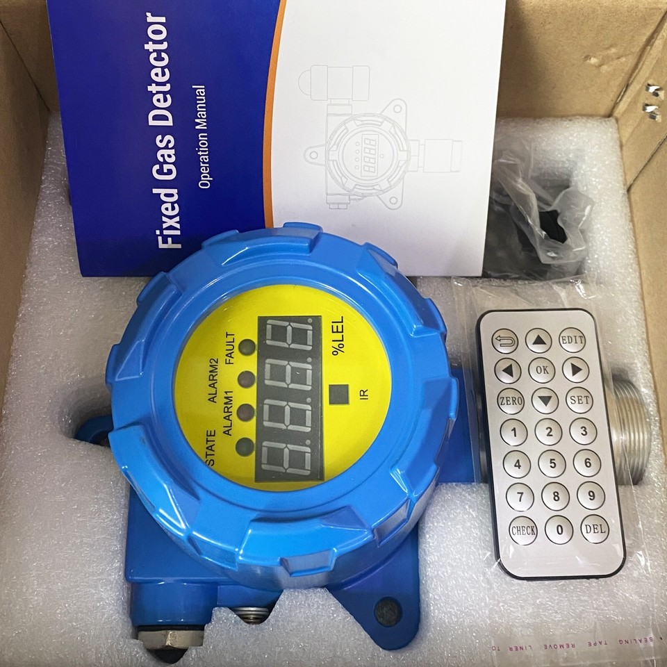 Industrial Flammable Gas Alarm Detector Combustible Gas Monitor 0-100 ...