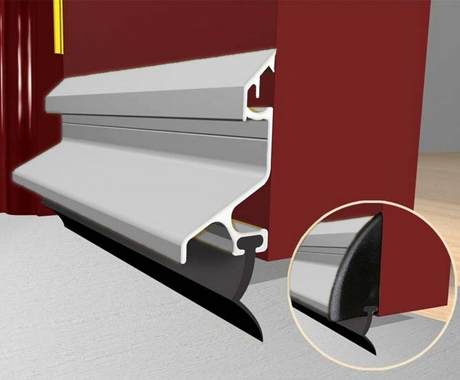 Door Weather & Rain Deflector Bar Water Drip Seal & Draught Excluder UK ...