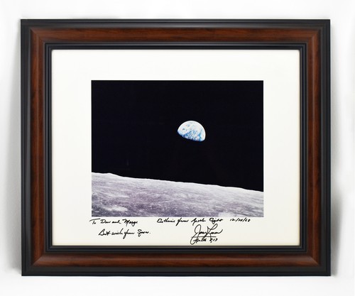 James Lovell FRAMED & SIGNED Apollo 8 Earthrise 16x20" NASA Space Photo ...