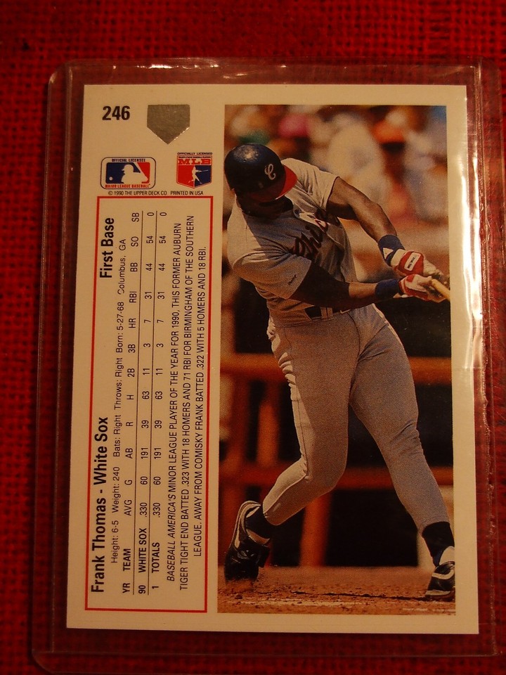 1991 Upper Deck Baseball #246 Frank Rookie Card Thomas NM-Mint | eBay