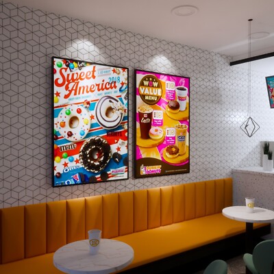 Custom led menu light box,Restaurants advertising Ultra Slim menu led ...