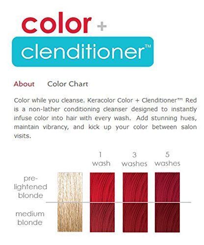 Keracolor Color + Clenditioner RED 355ml Kera Colour Shampoo | eBay ...