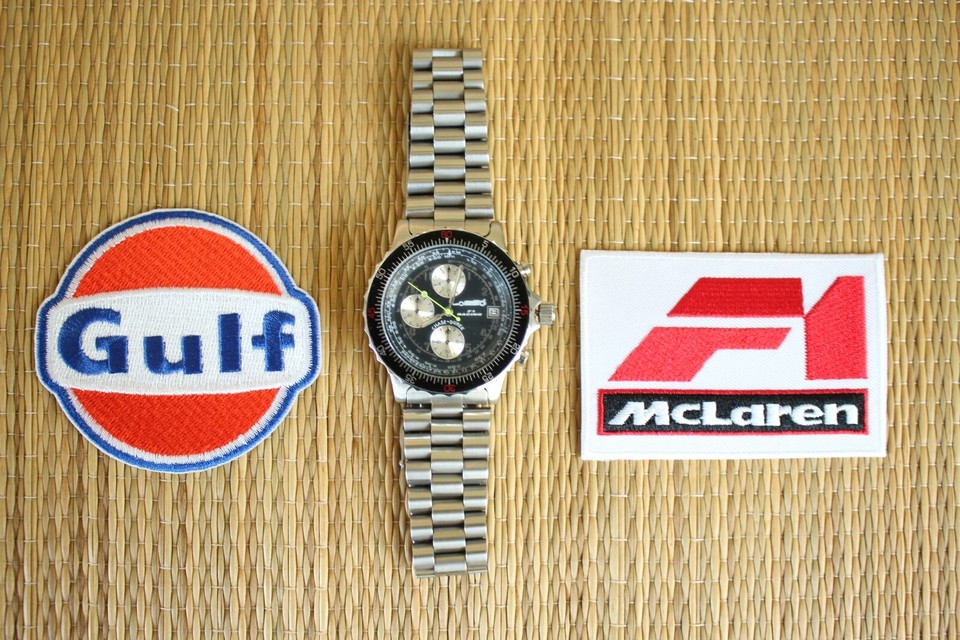 GULF MCLAREN CHRONOGRAPH F1 RACING TEAM CREW SPONSOR GIFT PROMO WATCH ...