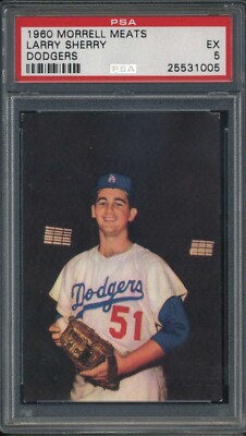 1960 Morrell Meats - Larry Sherry - PSA 5 EX - Dodgers | eBay