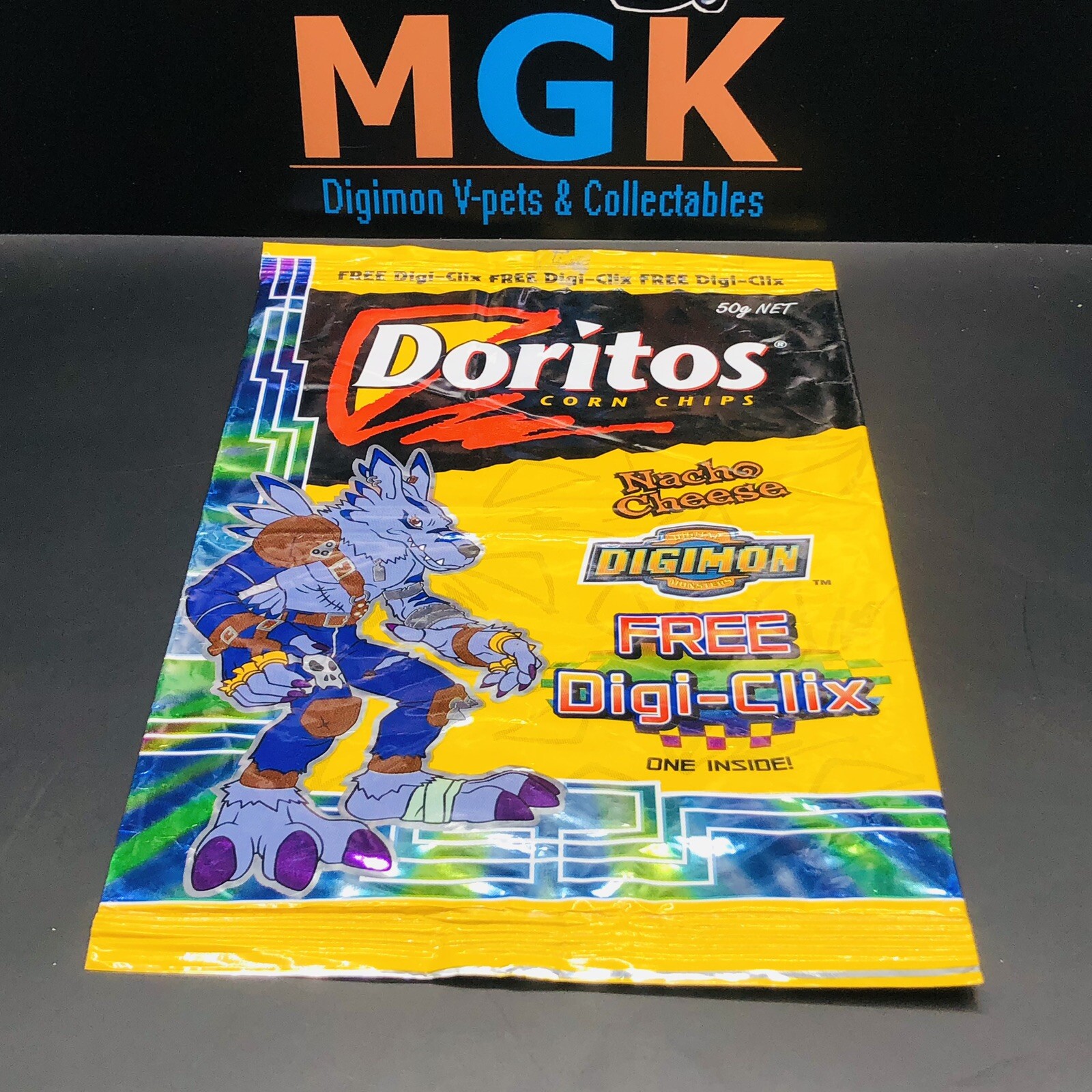 DIGIMON Doritos 3D Tazo Chip Packet Cheez TV 2000 Promo DIGI-CLIX HOLY ...