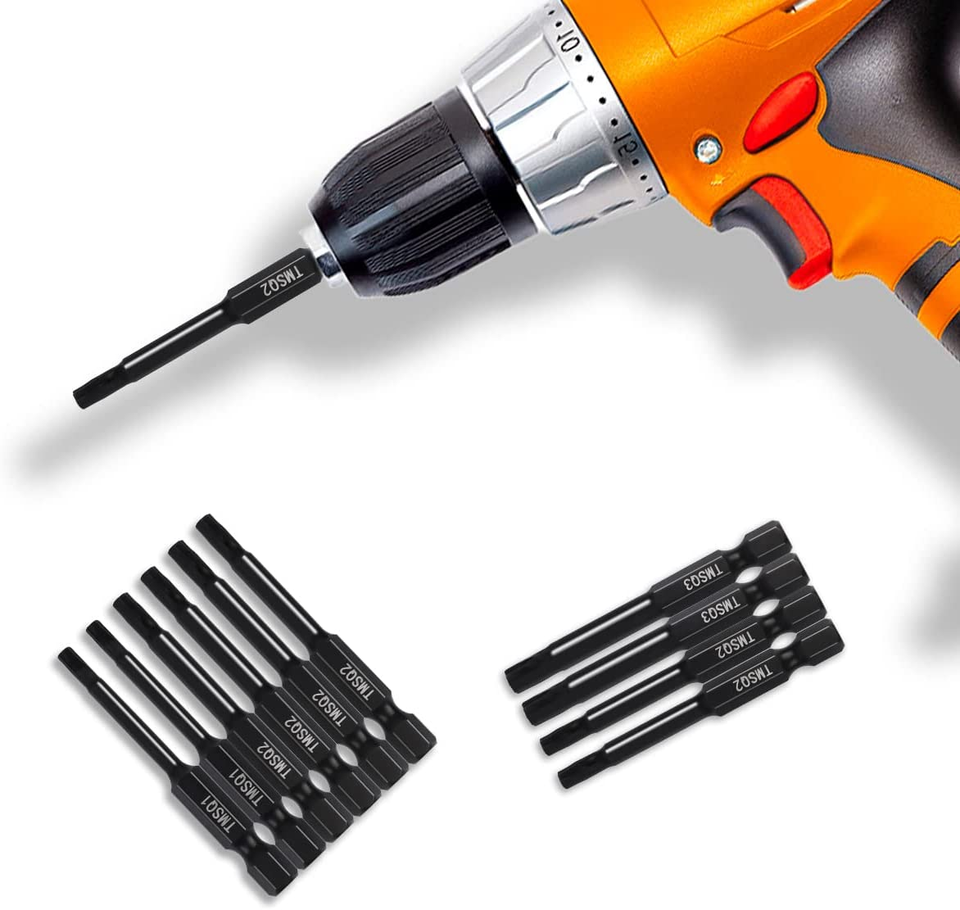 Double Square 8 Point Star Bit Set (10 Pack - 2.3" Long Magnetic Heads ...