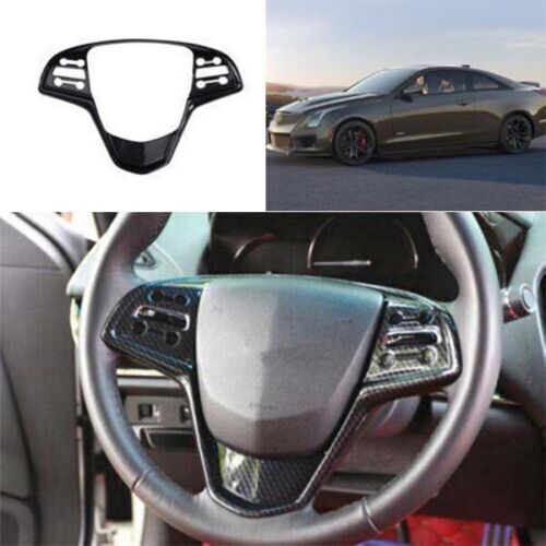 13-2019 Carbon Fiber Steering Wheel For Cadillac ATS-V ATS Button Panel ...