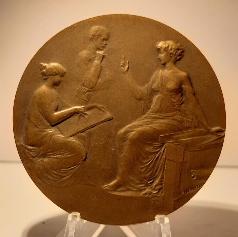 FRANCE SCHOOL OF FINE ARTS BRONZE MEDAL by JULES P. LEGASTELOIS in VG ...