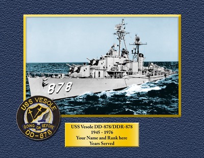 USS VESOLE DD-878 Custom Personalized Print of US Navy Gift Idea | eBay