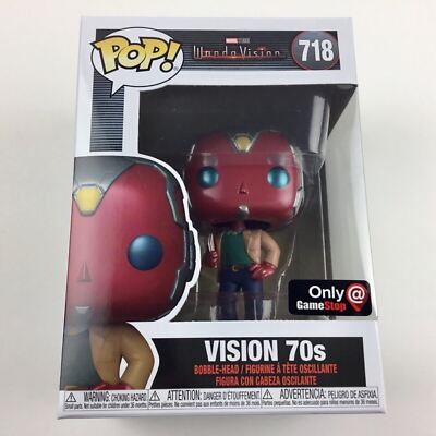 Funko Pop VISION 70s GameStop Exclusive WandaVision 718 Marvel HIGH ...