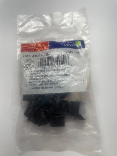 41084-BE Leviton Blank QuickPort Insert, Black | eBay
