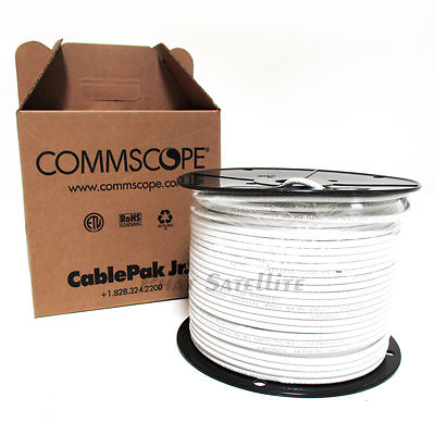 CommScope RG6 WHITE Coaxial Cable 500FT PULL BOX PROFFESSIONAL 18GA ...