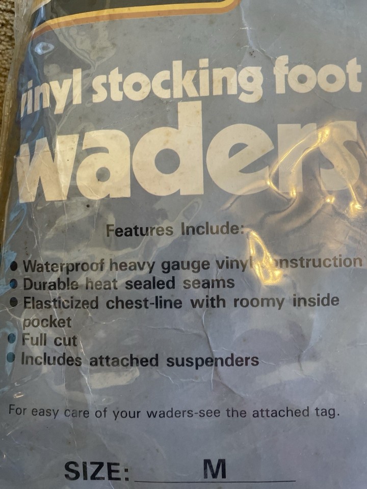 Sportsman’s Choice Waders Vinyl Stocking Foot Mens Sz Medium Fishing ...
