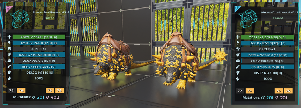 Ark Survival Ascended - 100% imprinted Aberrant Doedicurus with saddle - PvE | eBay