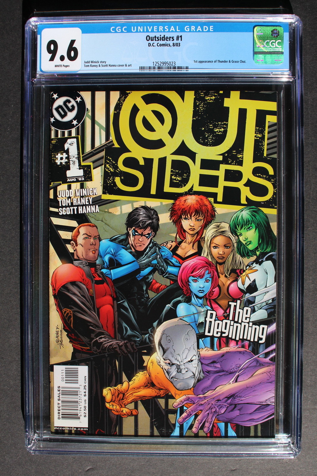 OUTSIDERS #1 DC 2003 1st Thunder & Grace Choi of Black Lightning TV CGC ...