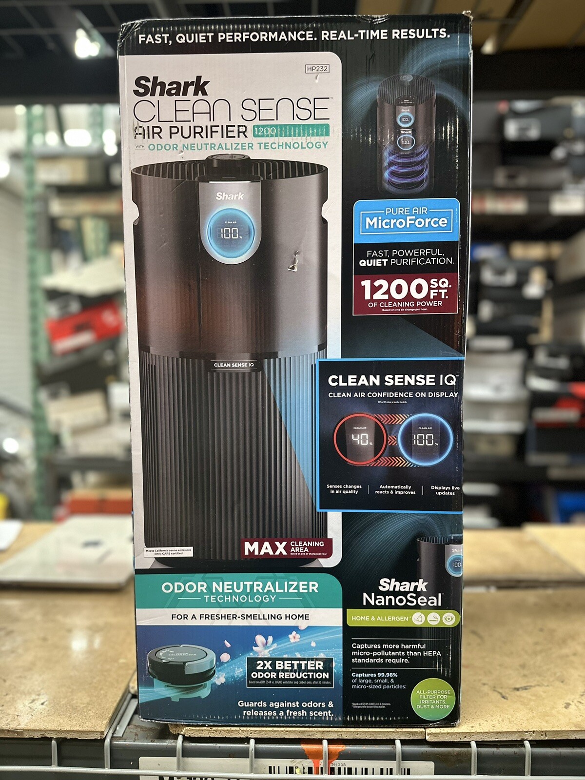 Brand New Shark Clean Sense Air Purifier MAX with Odor Neutralizer Tech ...