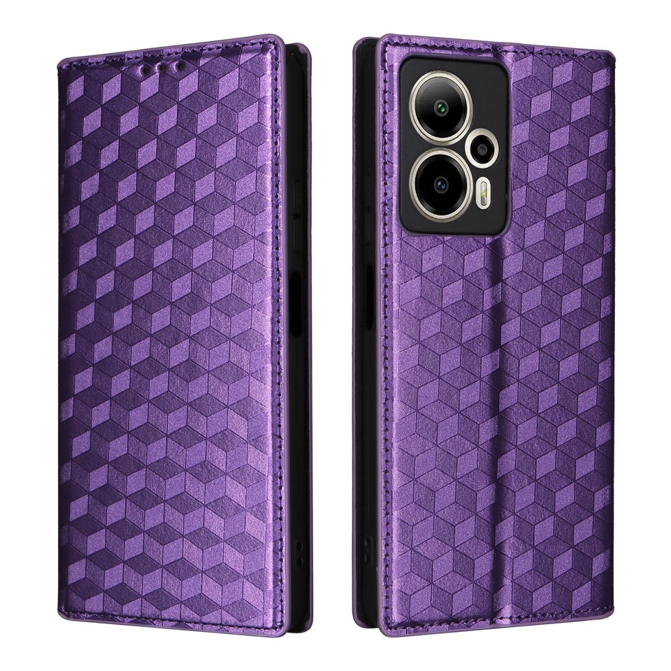 For Cricket Outlast 5G 2024, Phone Case Fashion Grid Wallet Flip ...