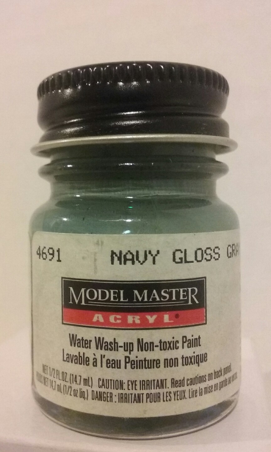 Testors Model Master acrylic paint 4691, Navy Gloss Grey. | eBay