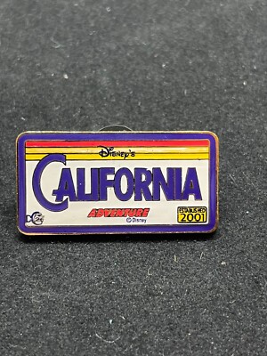 Disney Pin - DCA License Plate - California CA Established 2001 4131 | eBay