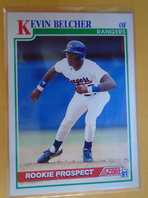 KEVIN BELCHER TEXAS RANGERS 1991 SCORE ROOKIE PROSPECT BASEBALL CARD ...