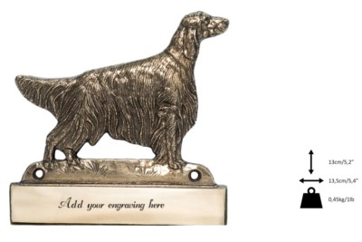 Irish Setter - high quality brass tablet with image of a dog, Art Dog ...