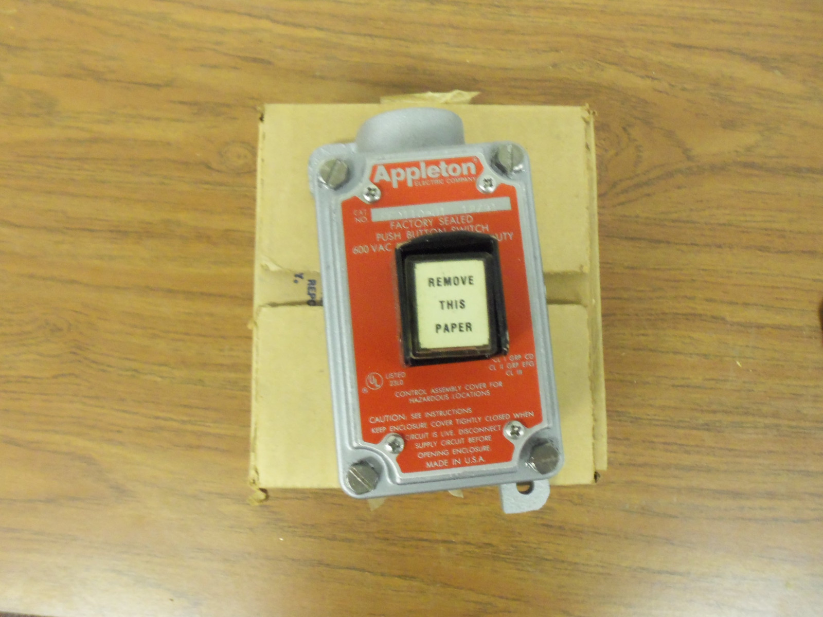 NEW APPLETON EFD110-U1 EXPLOSION PROOF PUSHBUTTON SWITCH STATION 1 ...