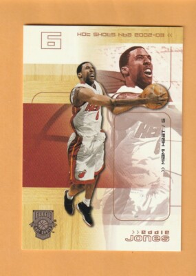 Eddie Jones Miami Heat 2002-03 Fleer Hot Shots Hot Hands /199 Temple ...