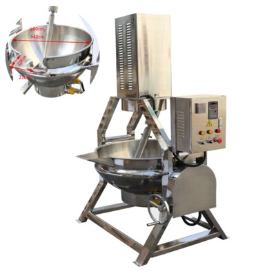 220V 26.4" Semi-automatic Stirring Steam Jacketed Tilt cooking Pot 31.5 ...