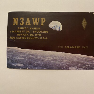 QSL Card N3AWP Brookside, Newark DE With Image Of A Planet 1980 | eBay