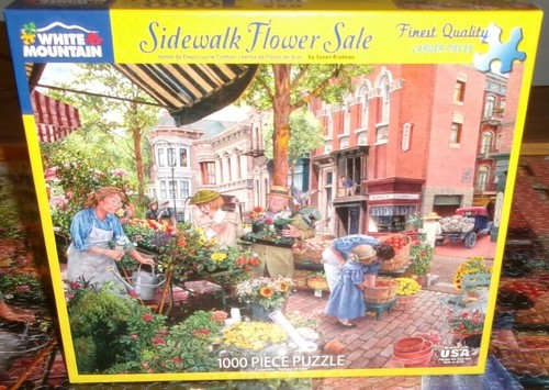 Sidewalk Flower Sale - White Mountain Puzzle – Pre-Owned - #1365 | eBay