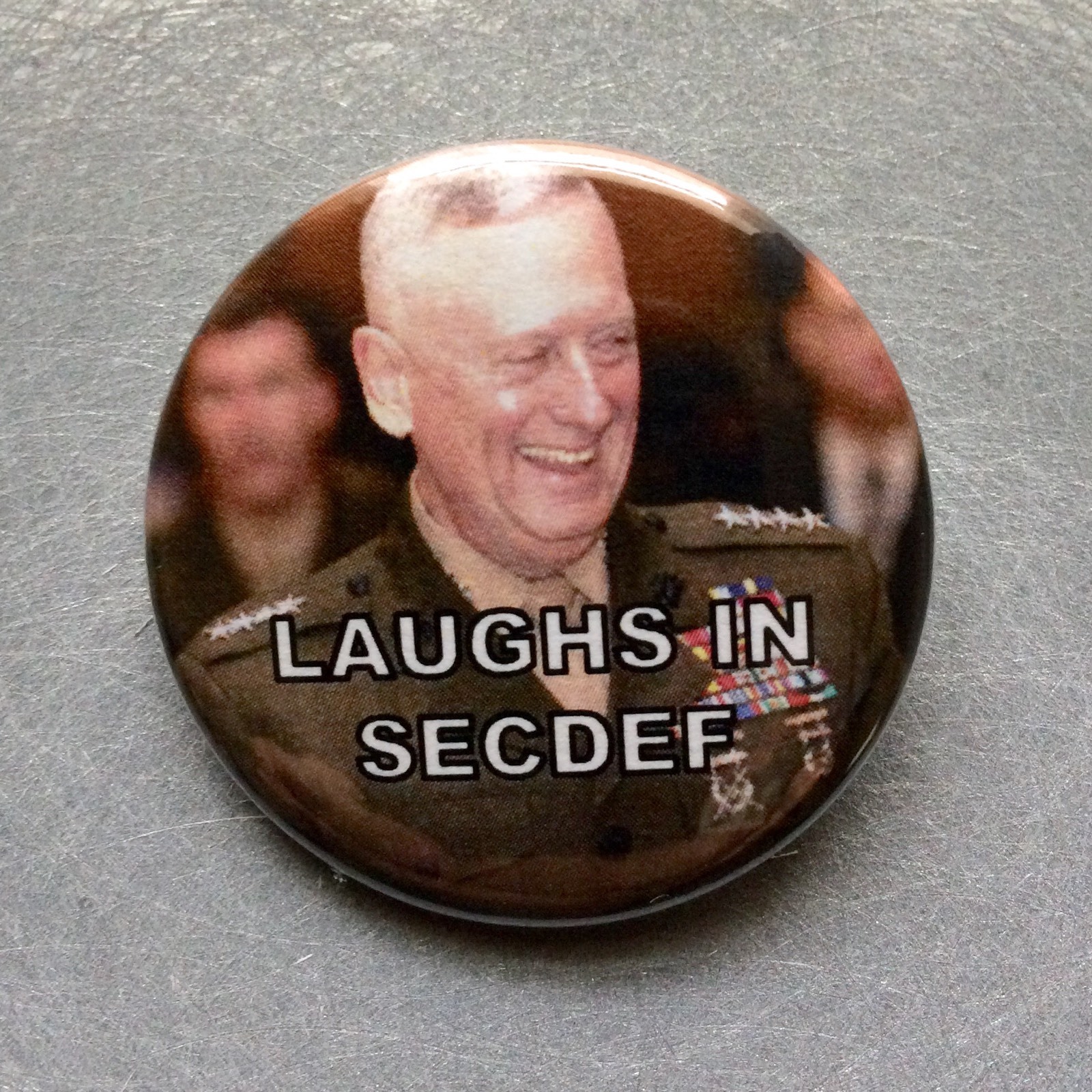 Laughs In SecDef Mad Dog Mattis Marine Pinback Button - 1.5" | eBay