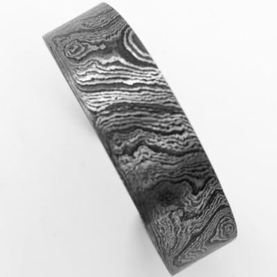 Vintage Handmade Damascus Steel Accent Unisex Universal Bracelet Cuff ...